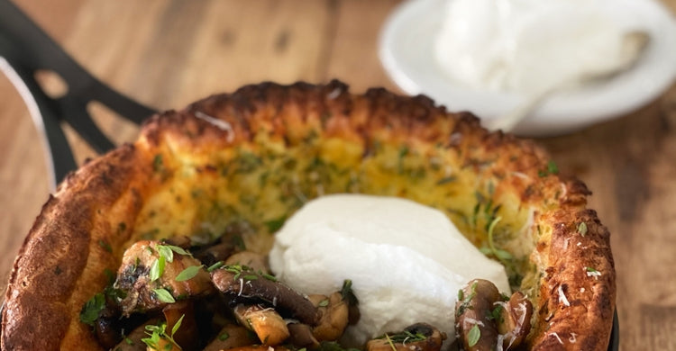 Mandy Hall's Dutch Baby Pancake with Kris Lloyd Artisan Buffalo Curd ...